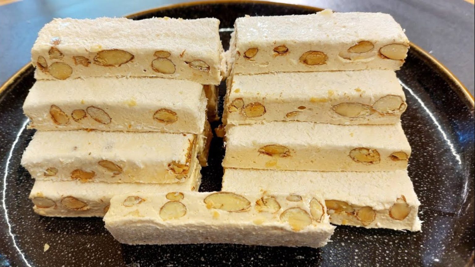 Homemade Almond Nougat - Greek Mantolato